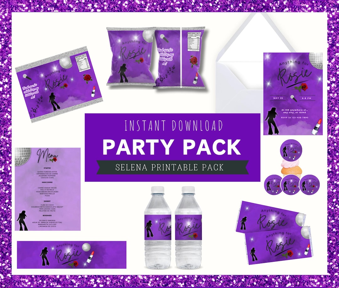 Editable Digital-printable Selena Party Pack Invitation for All Ages - Etsy