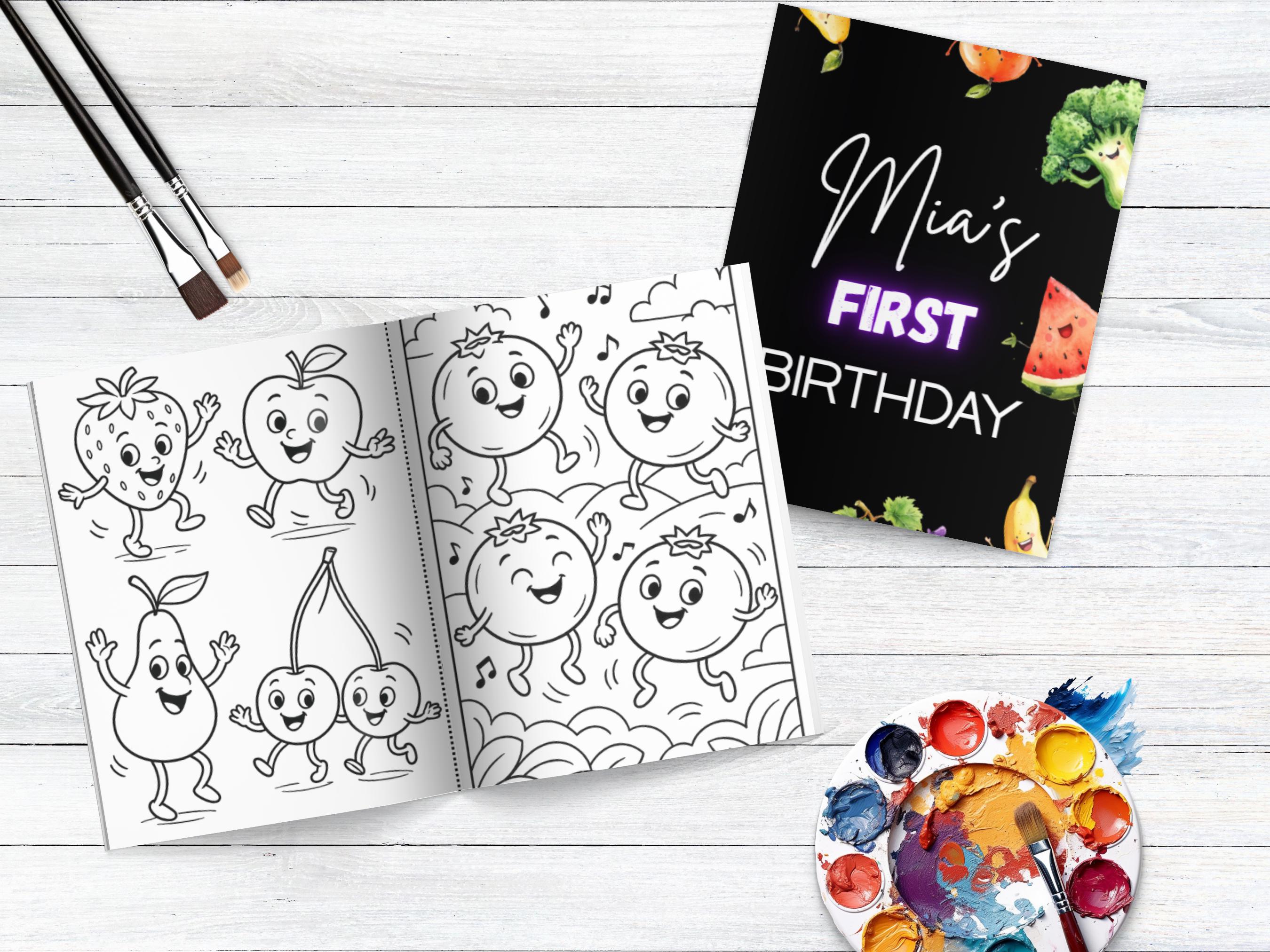 Dancing Fruit Coloring Book Printable Kids Activity Pages Tutti Frutti ...
