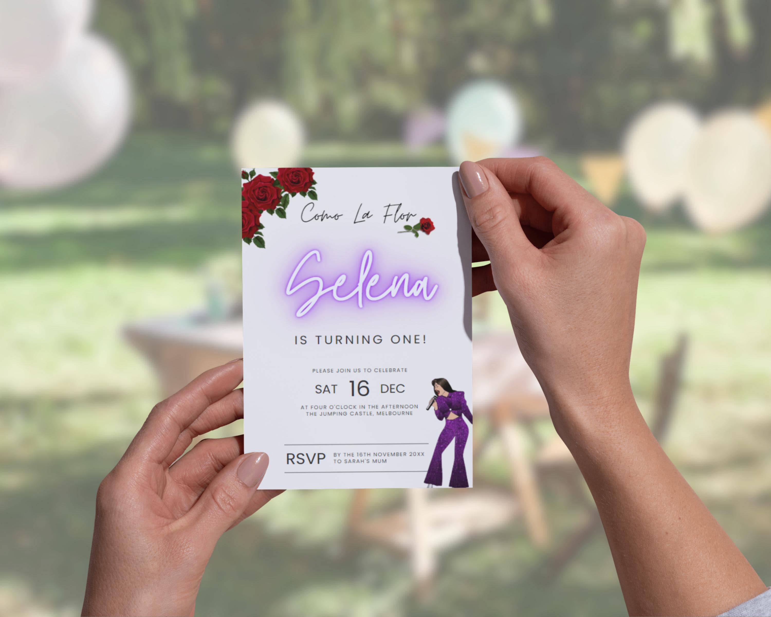 Selena Birthday Party Invitation: Editable Printable Template (digital ...