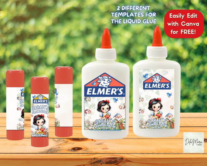 Snow White Inspired School Supply Labels Editable Name Princess Theme ...