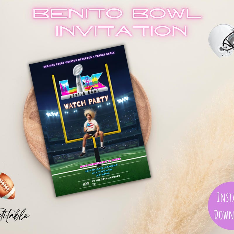 Benito Bowl Invitations - Etsy
