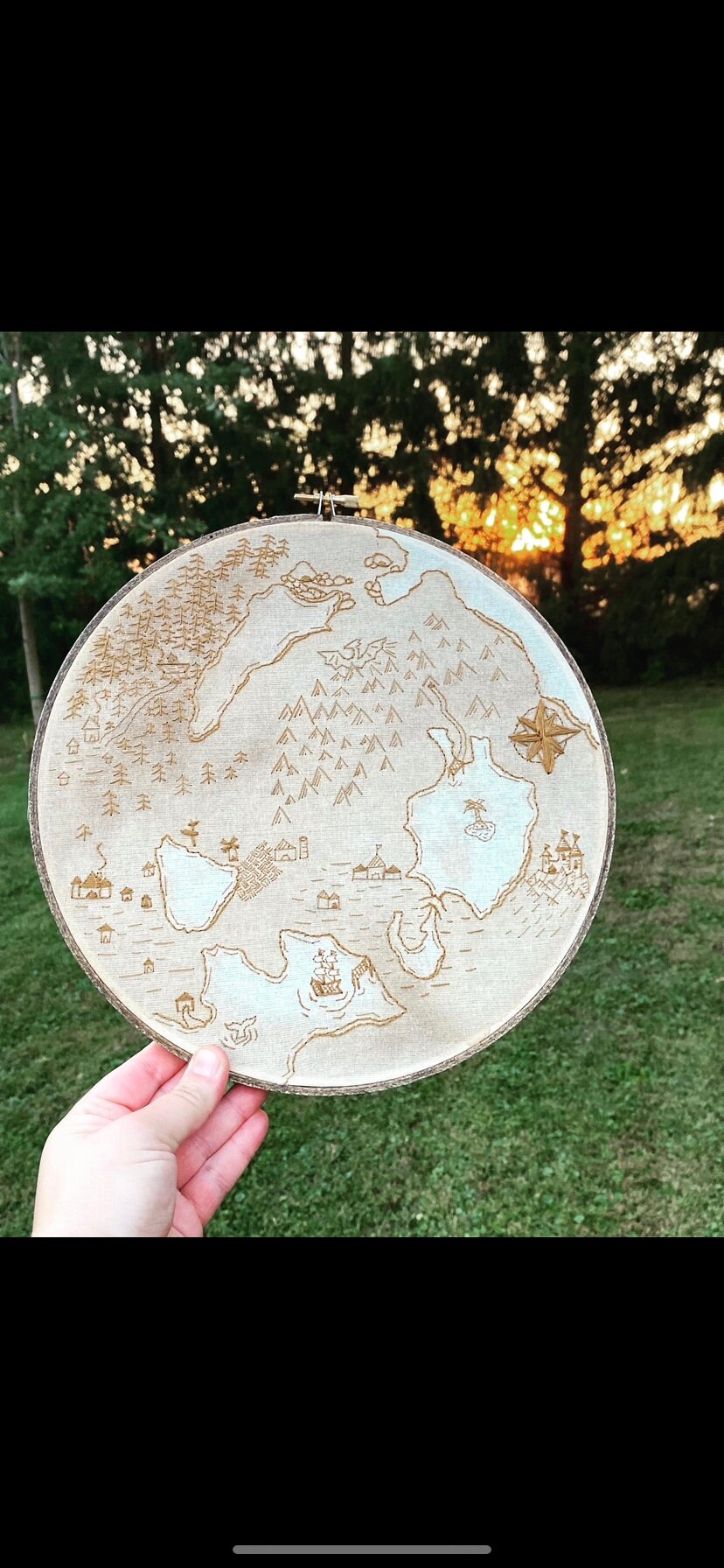 Custom Fantasy Map Embroidery-fantasy Map - Etsy