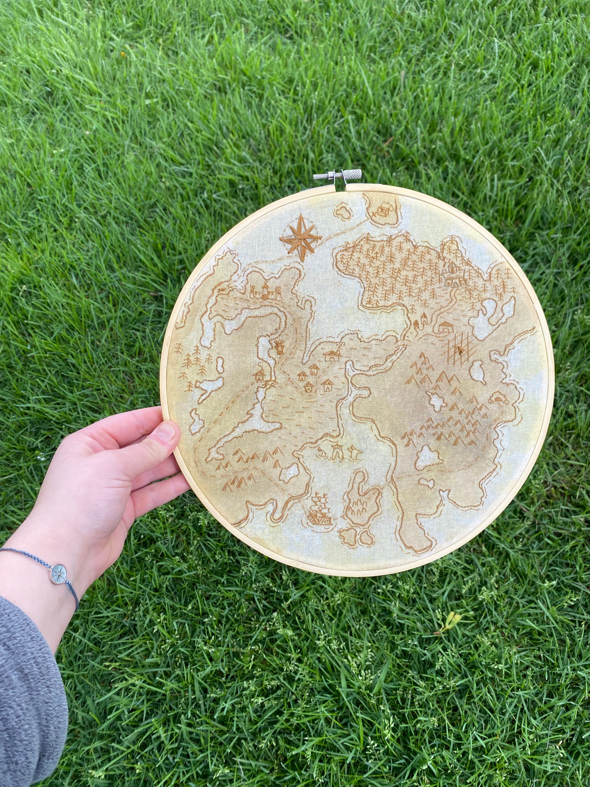 Custom Fantasy Map Embroidery-fantasy Map - Etsy