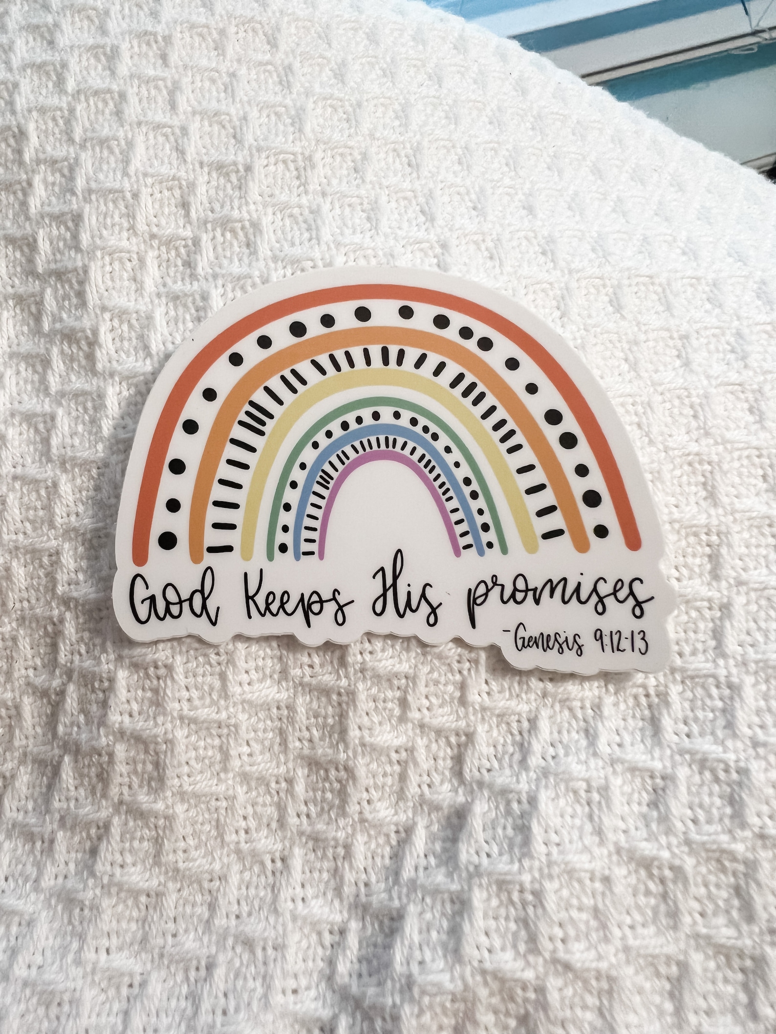 God Keeps His Promises Genesis 9:12-13 Rainbow Bible Verse - Etsy