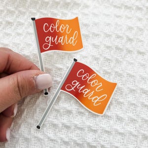 Color Guard Flag Die-cut Sticker | Weatherproof With Permanent Adhesive ...