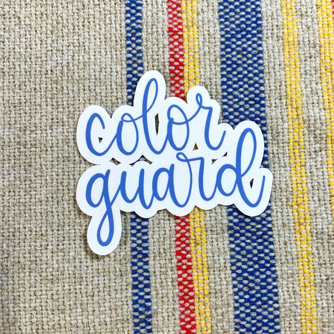 Color Guard Die-cut Sticker Weatherproof With Permanent Adhesive - Etsy