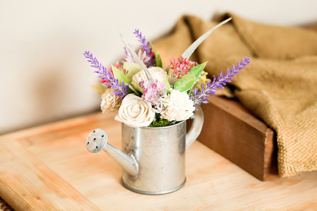 Mini Flower Arrangements Spring, Tier Tray Decor Spring, Tiered Tray ...