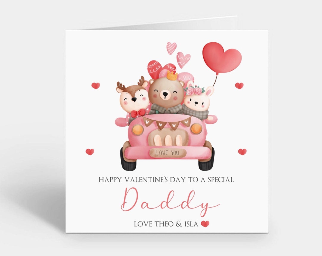 Personalised Valentine's Day Card for Daddy or Grandad - Etsy