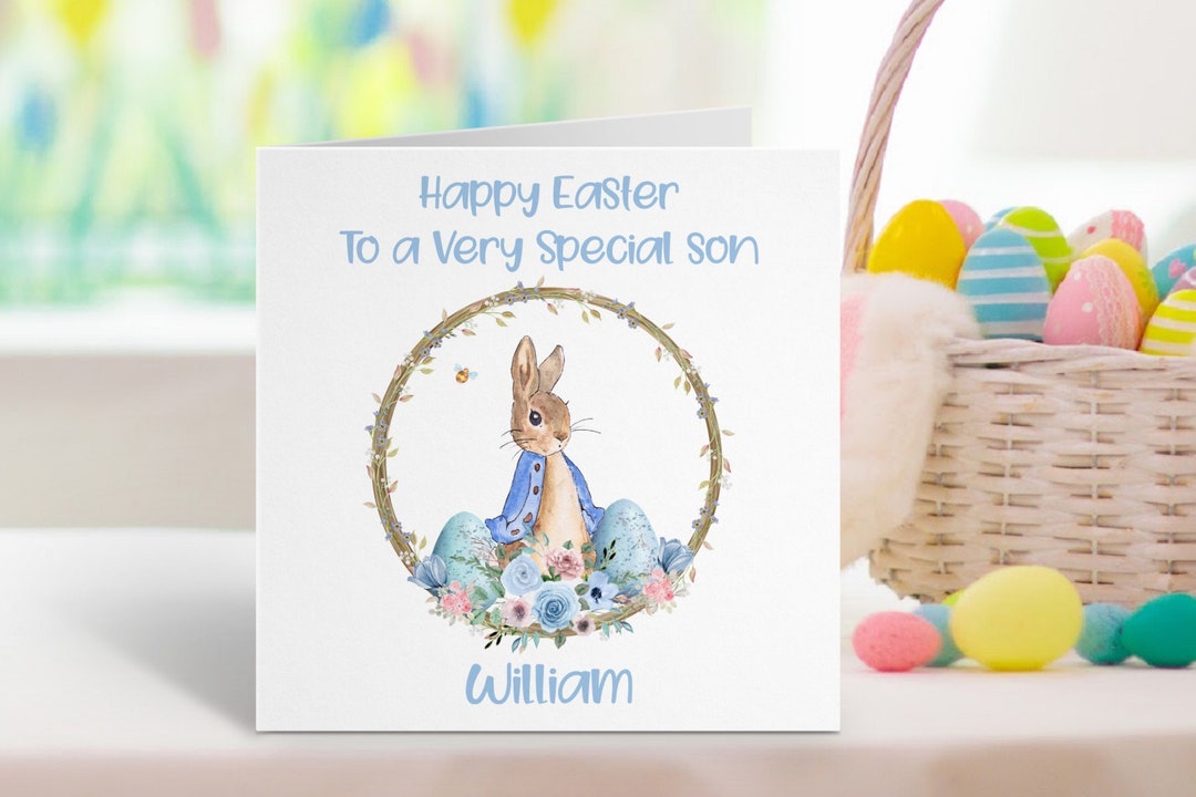 Personalised Peter Rabbit Easter Card ~ First Easter Card ~ Peter ...
