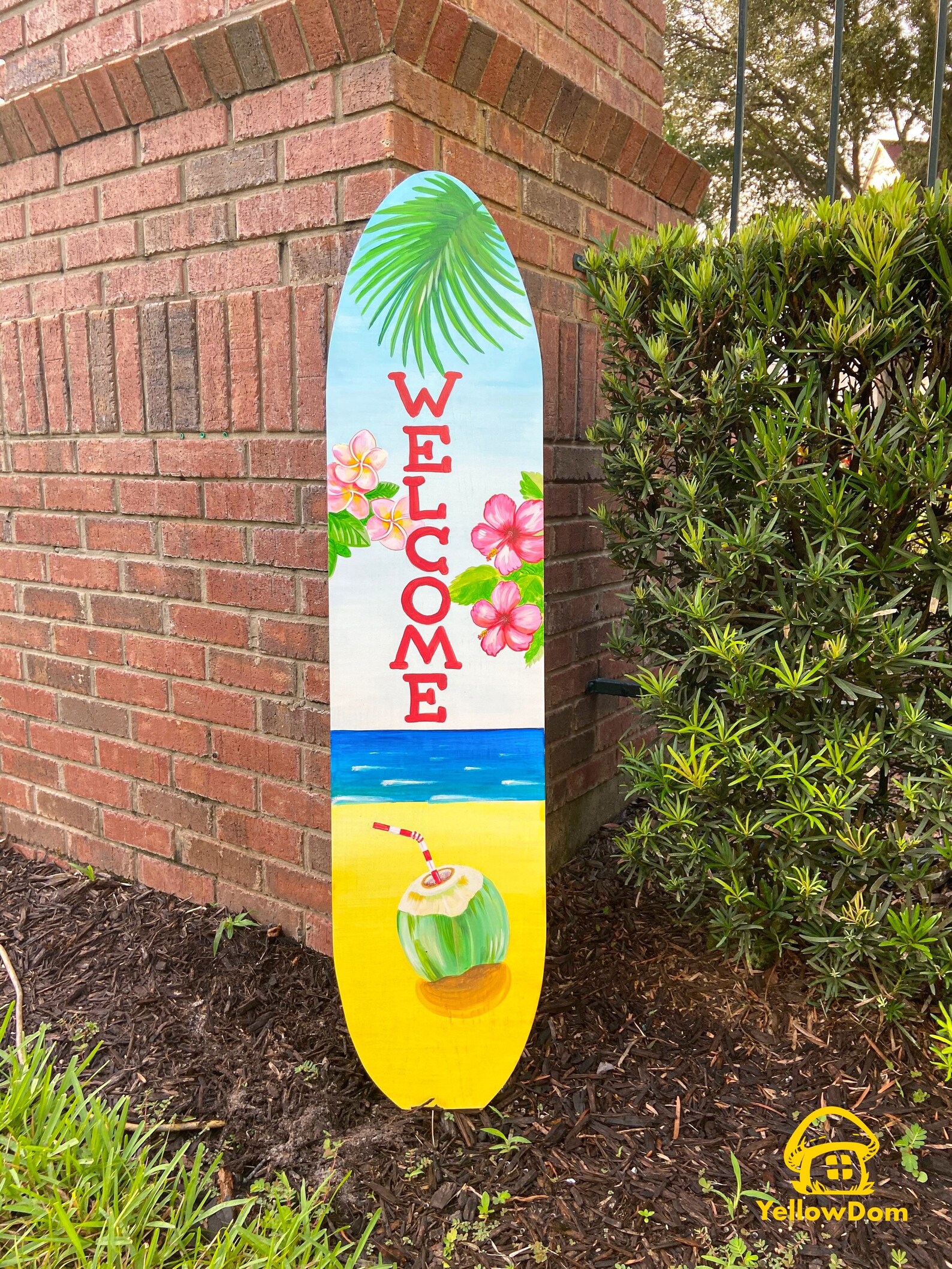 Surfboard Welcome Sign Welcome Porch Sign Surfboard Decor - Etsy