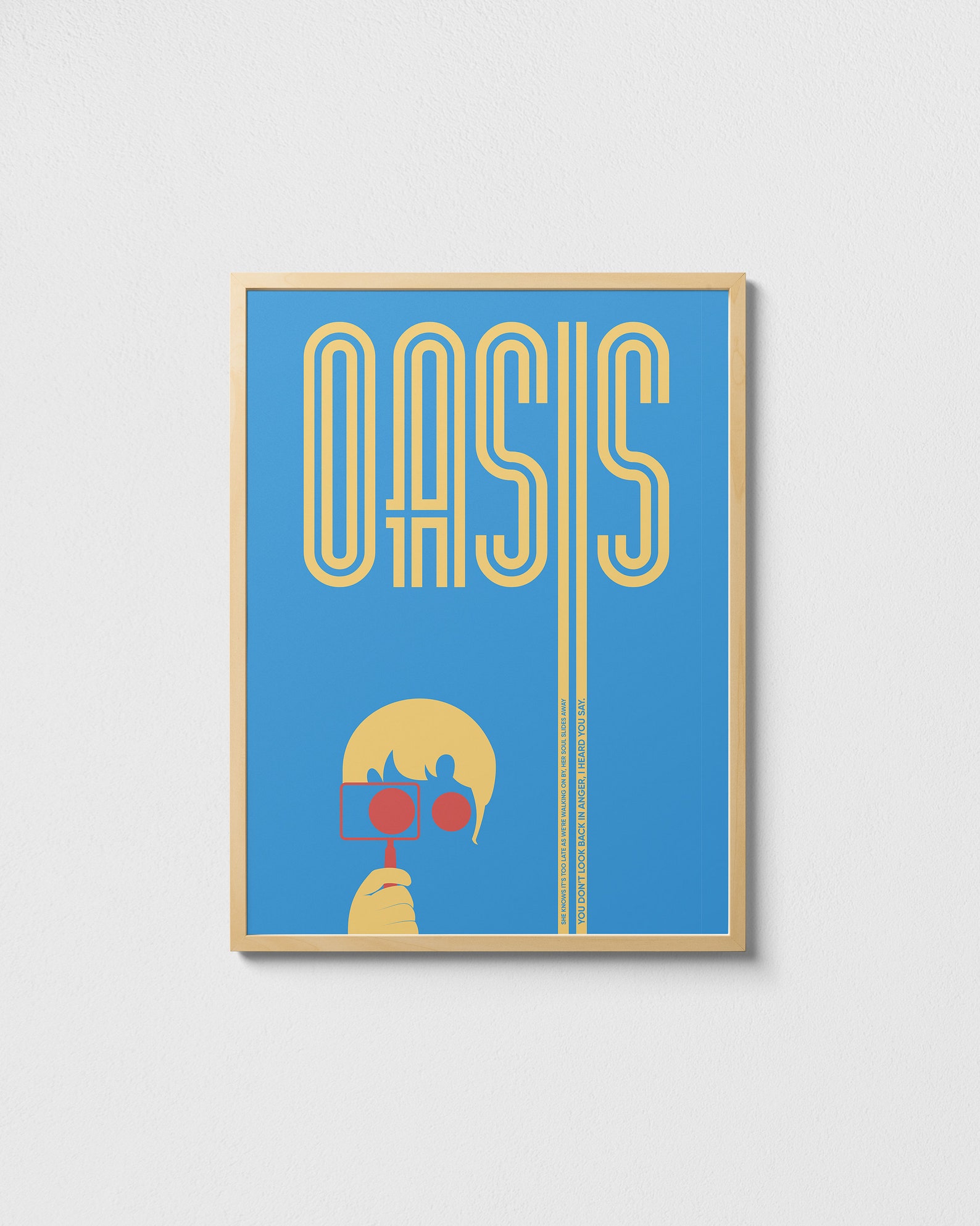 Oasis Don’t Look Back in Anger Print | Band Song Lyrics Poster ...