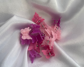 Pink Butterfly Hair Clip | Etsy