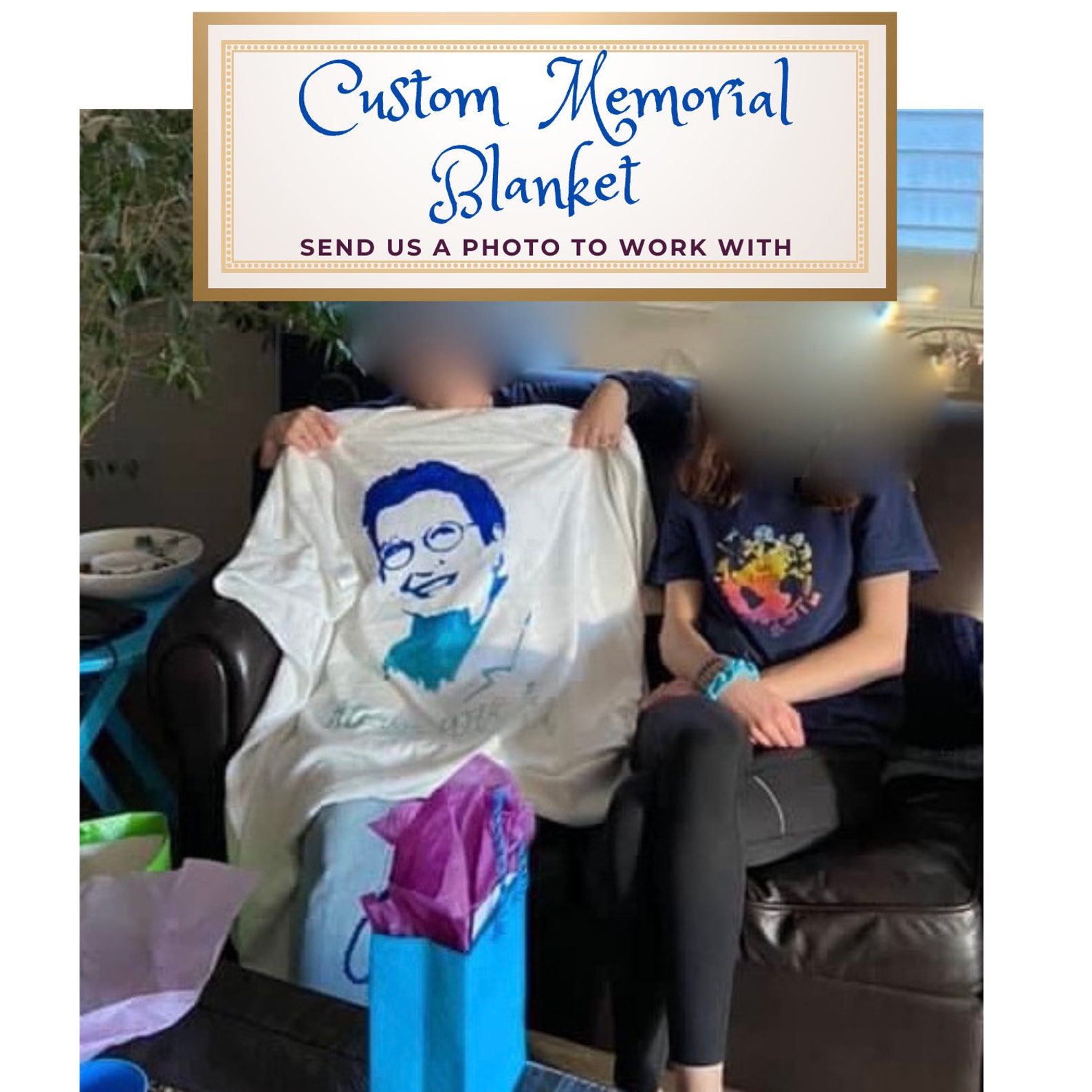 Custom RIP Memorial Throw Blanket | Personalized Memorial Gift | Custom ...