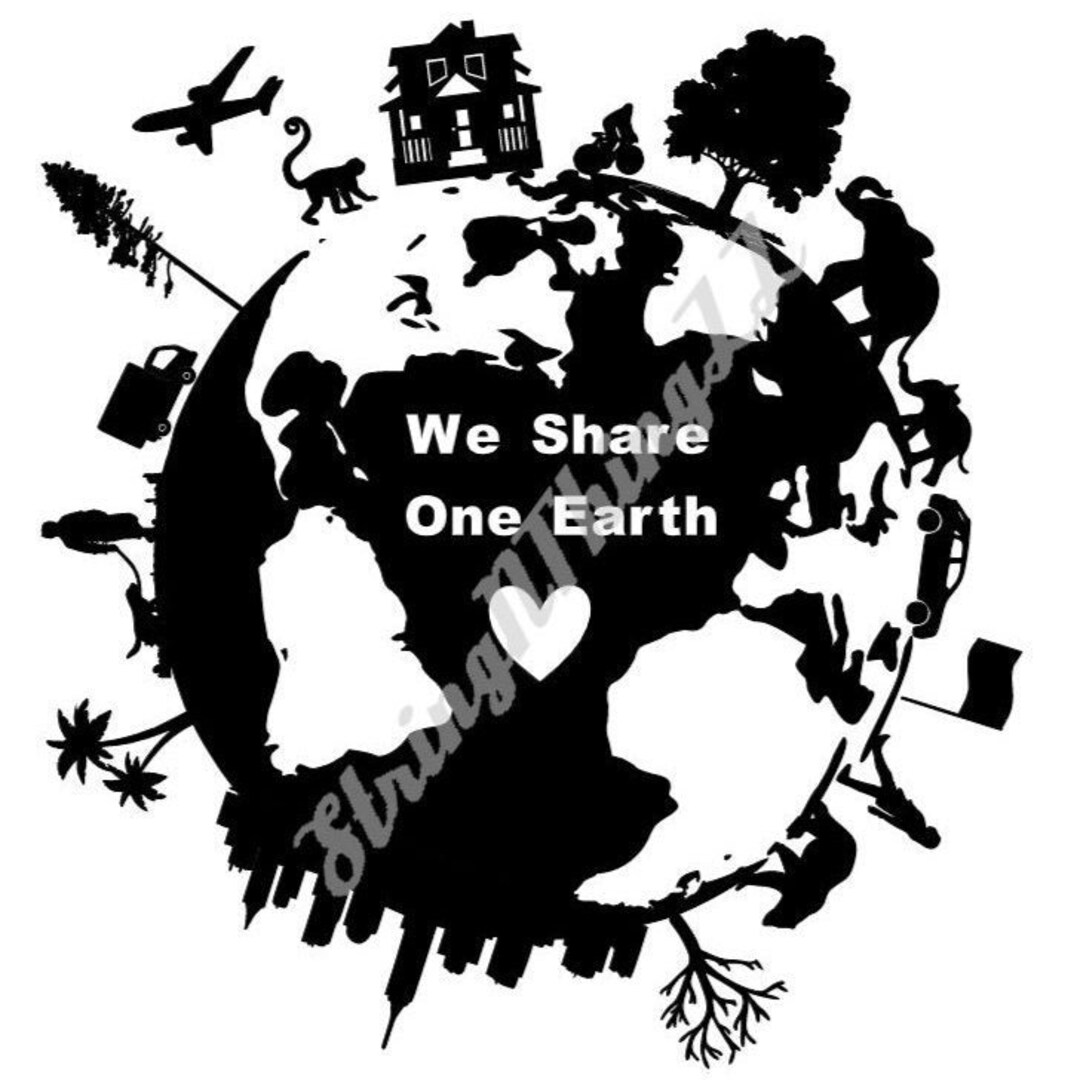 One Earth SVG File - Earth SVG- Earth Cricut Cut File- Earth JPG- Earth ...