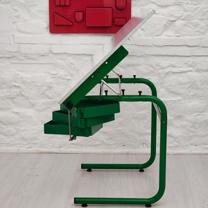 Drafting Table/desk in Green by Joe Colombo for Bieffeplast | Italian ...