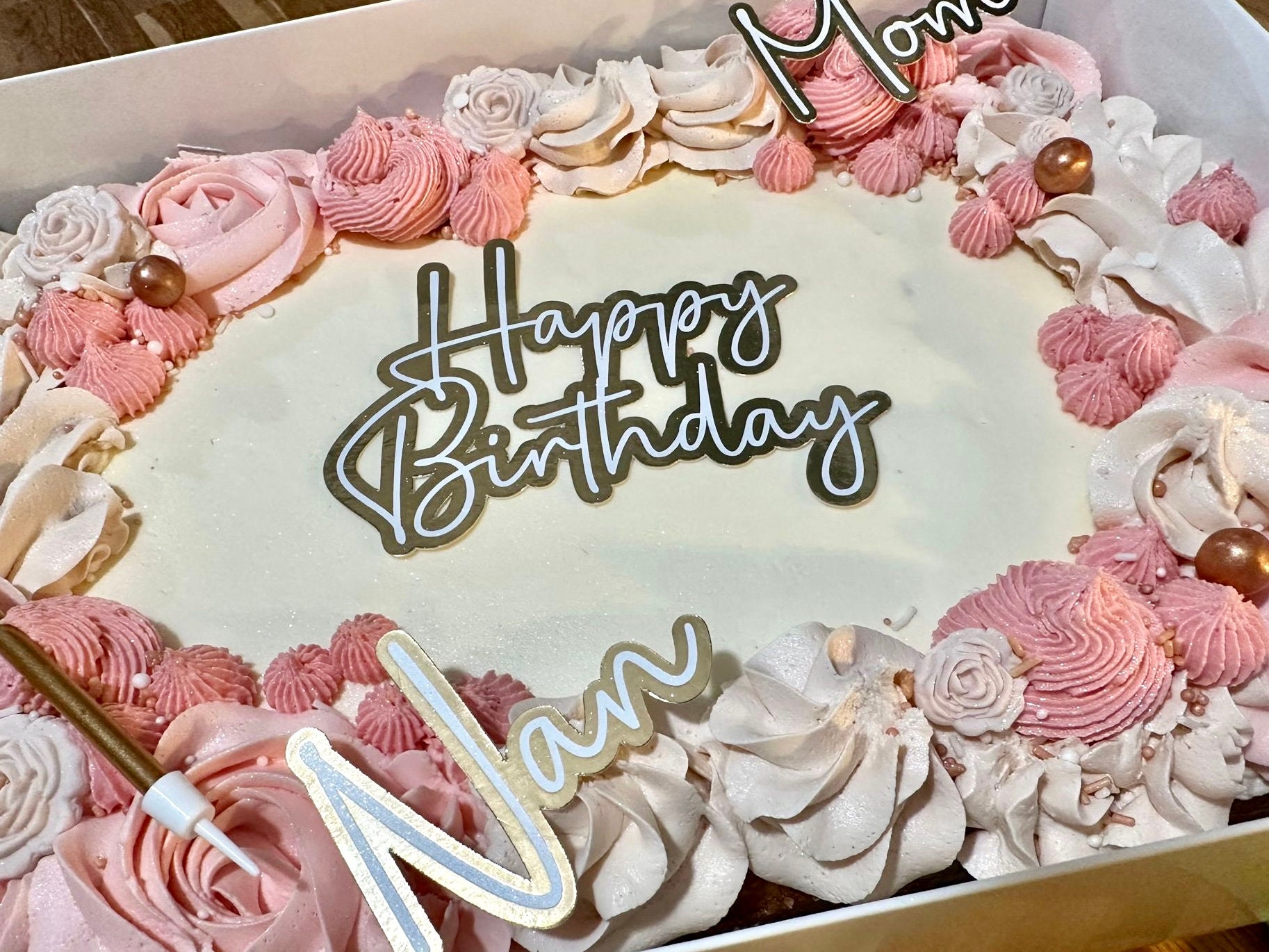 Personalised Cake Topper Happy Birthday Cake Topper Sheet Cake Charm ...