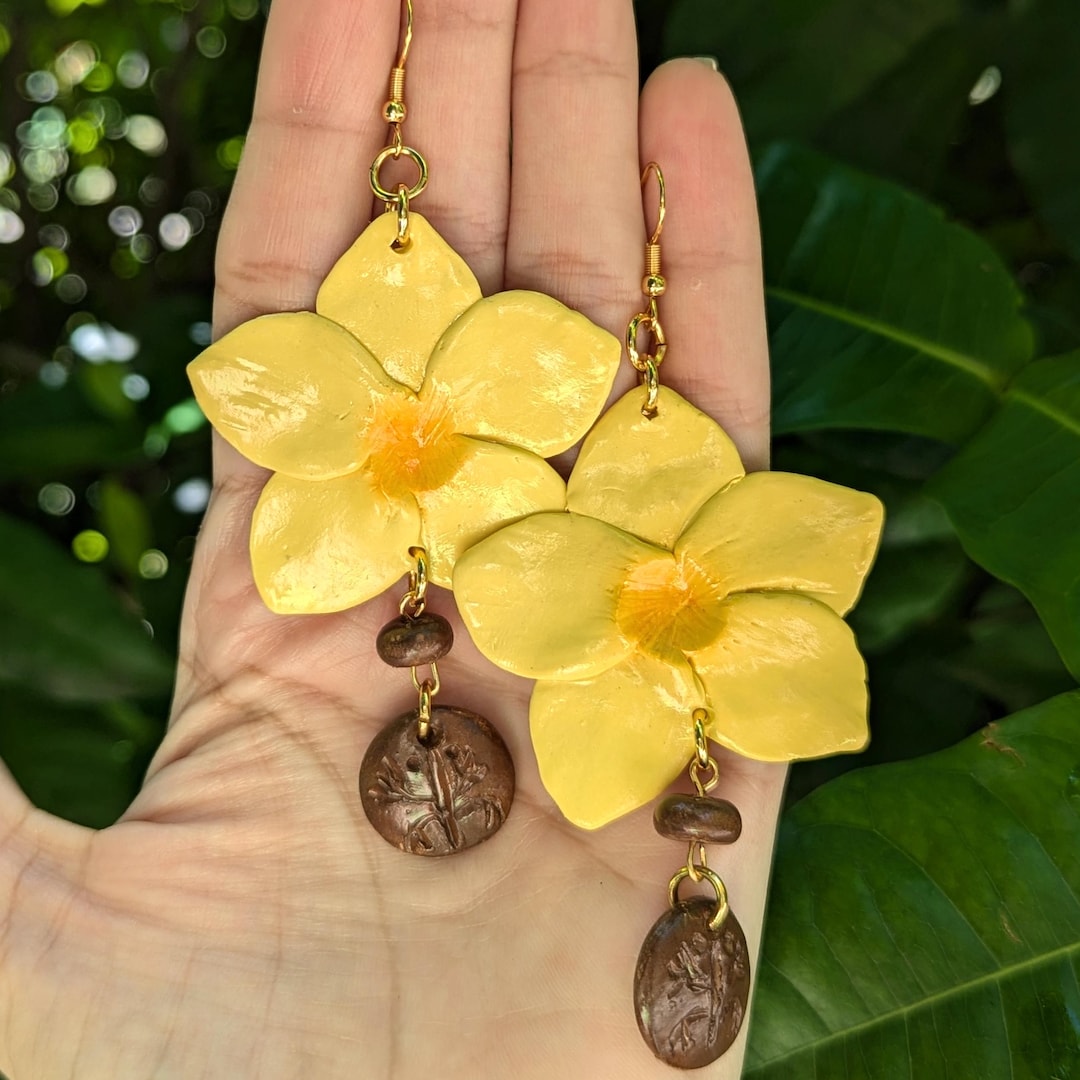 Taino Inspired Jewelry | Flor De Canario Earrings | Handmade in Puerto ...