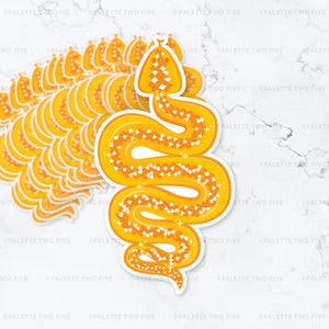 Snake Sticker, Cute Snake Sticker, Yellow Snake Sticker, Snake Decal ...