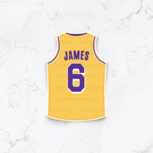 Jersey Sticker, Lebron Sticker, James Sticker, Basketball Jersey ...