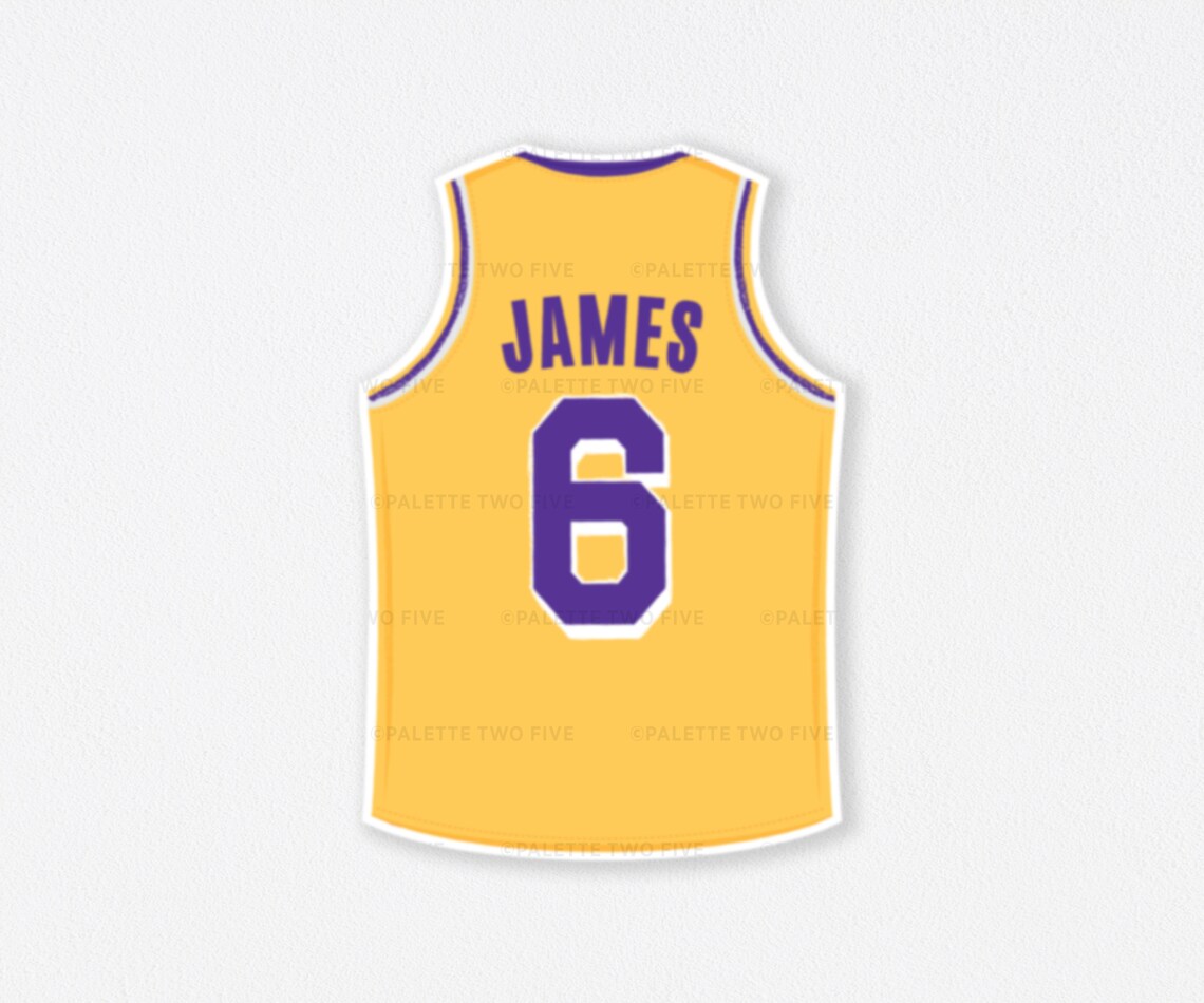 Basketball Jersey Sticker Jordan Sticker James Sticker - Etsy