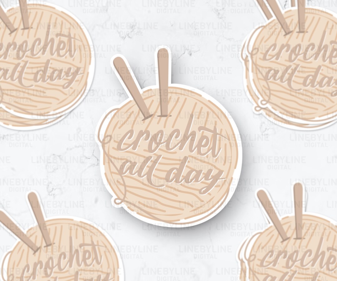 Crochet Sticker Crocheting Sticker Knitting Sticker Crochet - Etsy