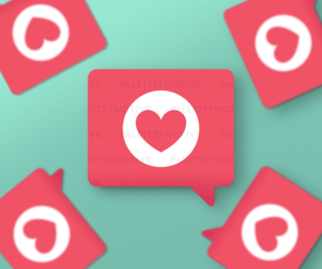 Heart Icon Sticker, Heart Sticker, Like Sticker, Like Button Sticker ...