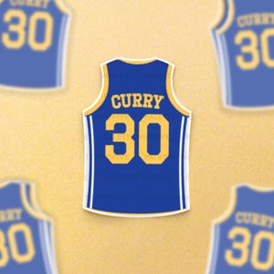 Jersey Sticker, Warriors Sticker, Curry Sticker, Basketball Jersey ...