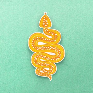 Snake Sticker, Cute Snake Sticker, Yellow Snake Sticker, Snake Decal ...