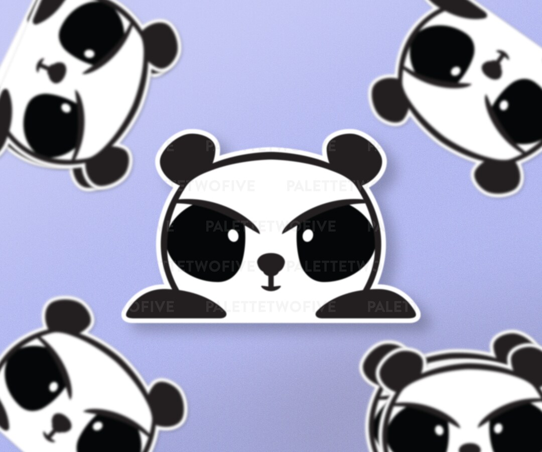 Cute Panda Sticker, Panda Sticker, Angry Panda Sticker, Panda Decal ...