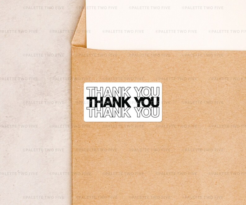 Thank You Label Thank You Sticker Thanks Label Thanks - Etsy