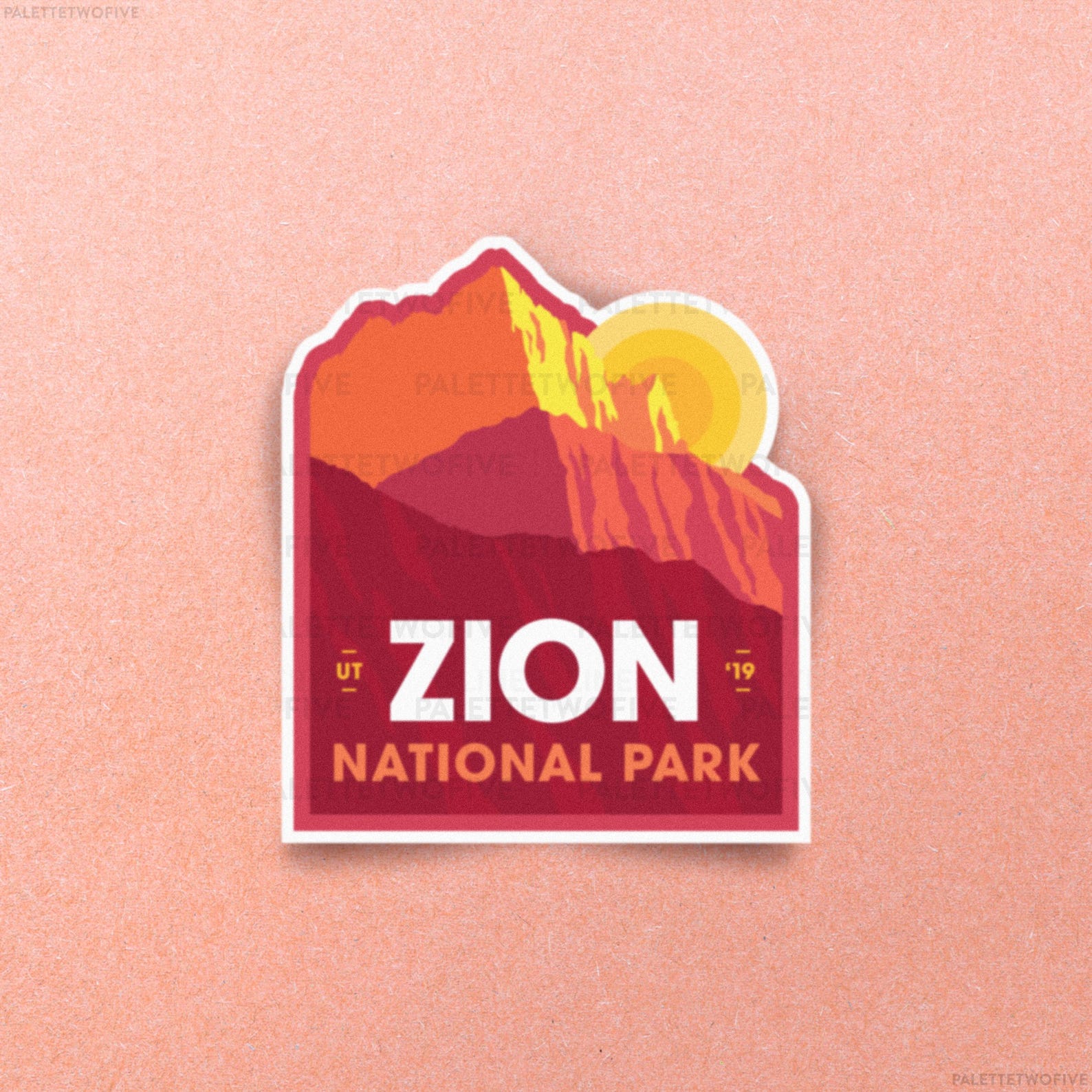 Zion National Park Sticker, Zion Park Sticker, Travel Sticker, Camping ...