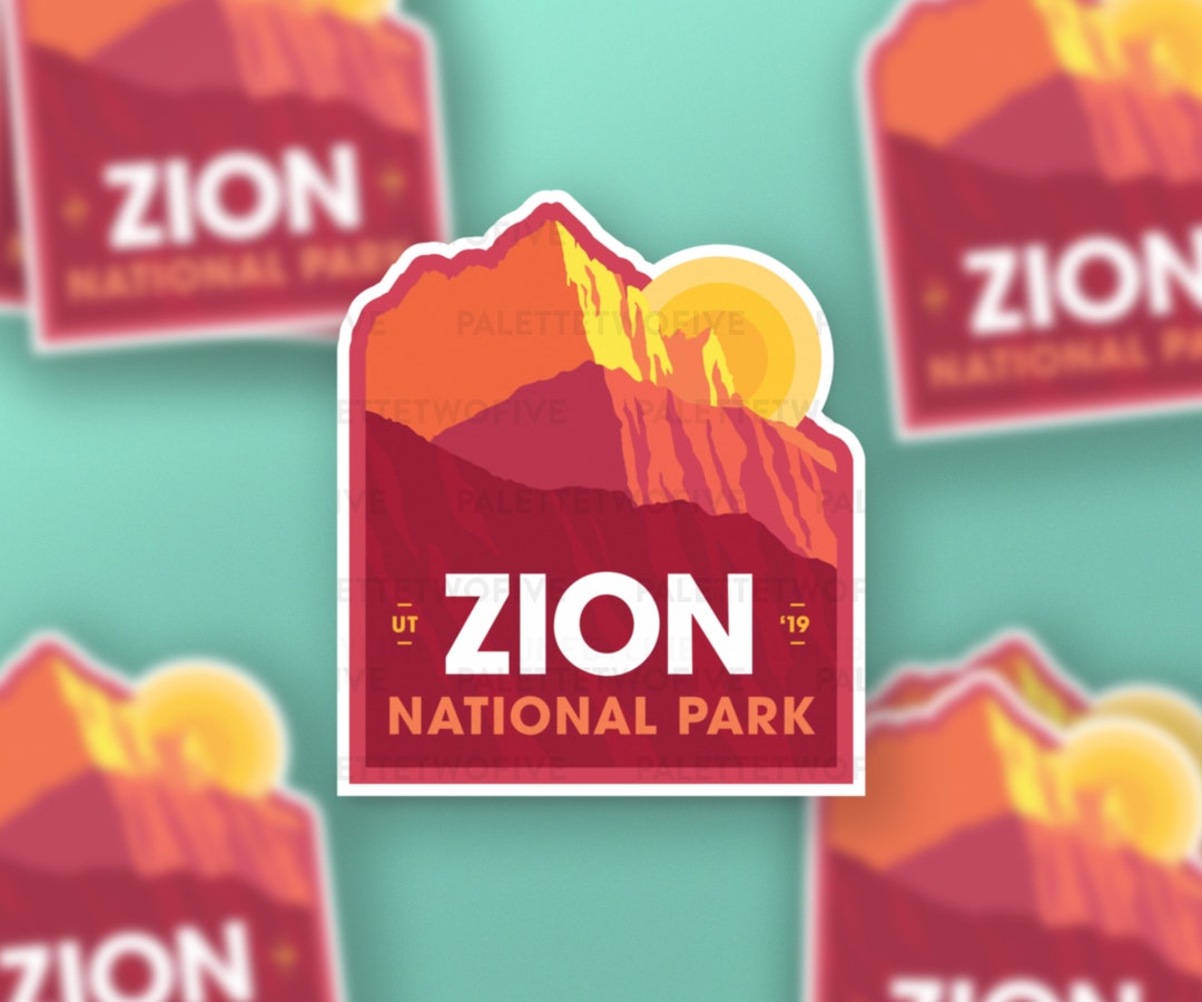 Zion National Park Sticker, Zion Park Sticker, Travel Sticker, Camping ...