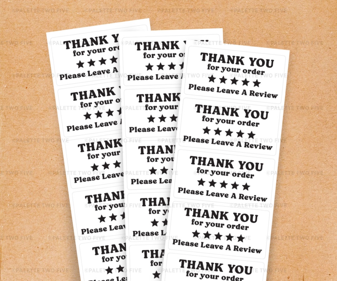 Thank You Label, Thank You Sticker, Small Business Shipping Label ...