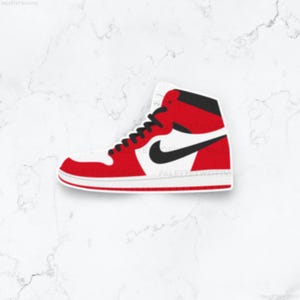 Sneaker Shoes Stickers, Red and White Sneak Sticker, Sneakerhead ...