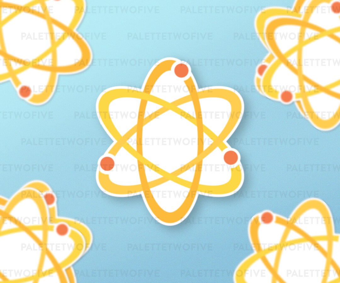 Atom Sticker Nucleus Sticker Proton Sticker Science Sticker - Etsy