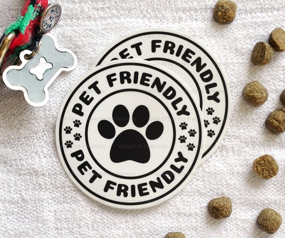 Pet Friendly Sticker Dog Sticker Dog Friendly Sticker - Etsy