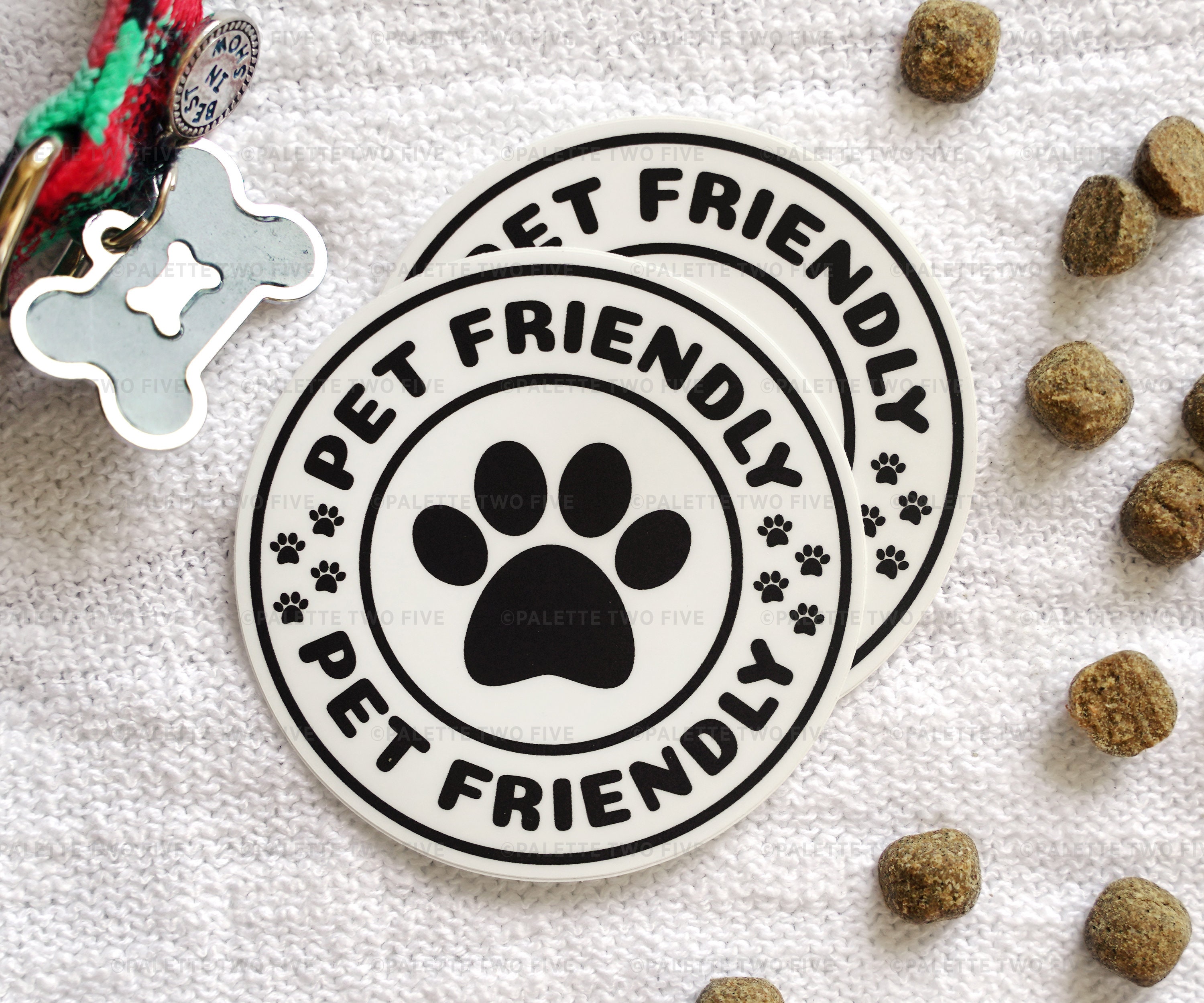 Pet Friendly Sticker, Dog Sticker, Dog Friendly Sticker, Adopt, Dog Paw ...