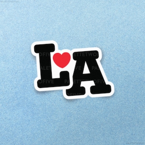 Los Angeles Sticker, LA Sticker, I Love LA Sticker Decal, LA Love, Los ...