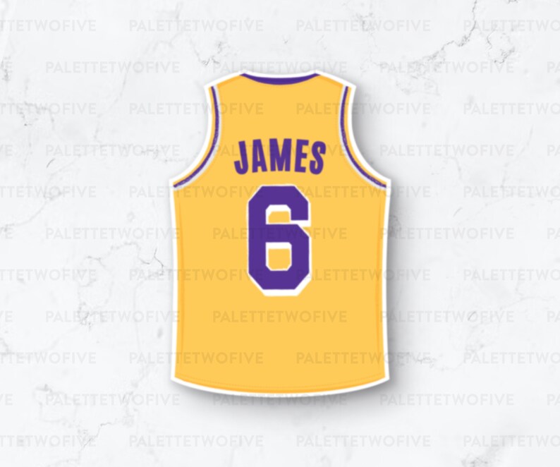Jersey Sticker Lebron Sticker James Sticker Basketball - Etsy