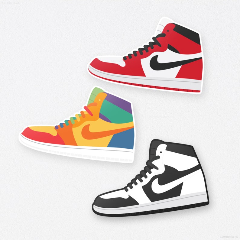 Sneaker Shoes Stickers Trendy Stickers Wall Decal Laptop | Etsy