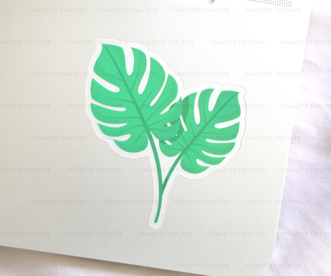 Monstera Sticker Monstera Leaf Sticker Tropical Leaf - Etsy