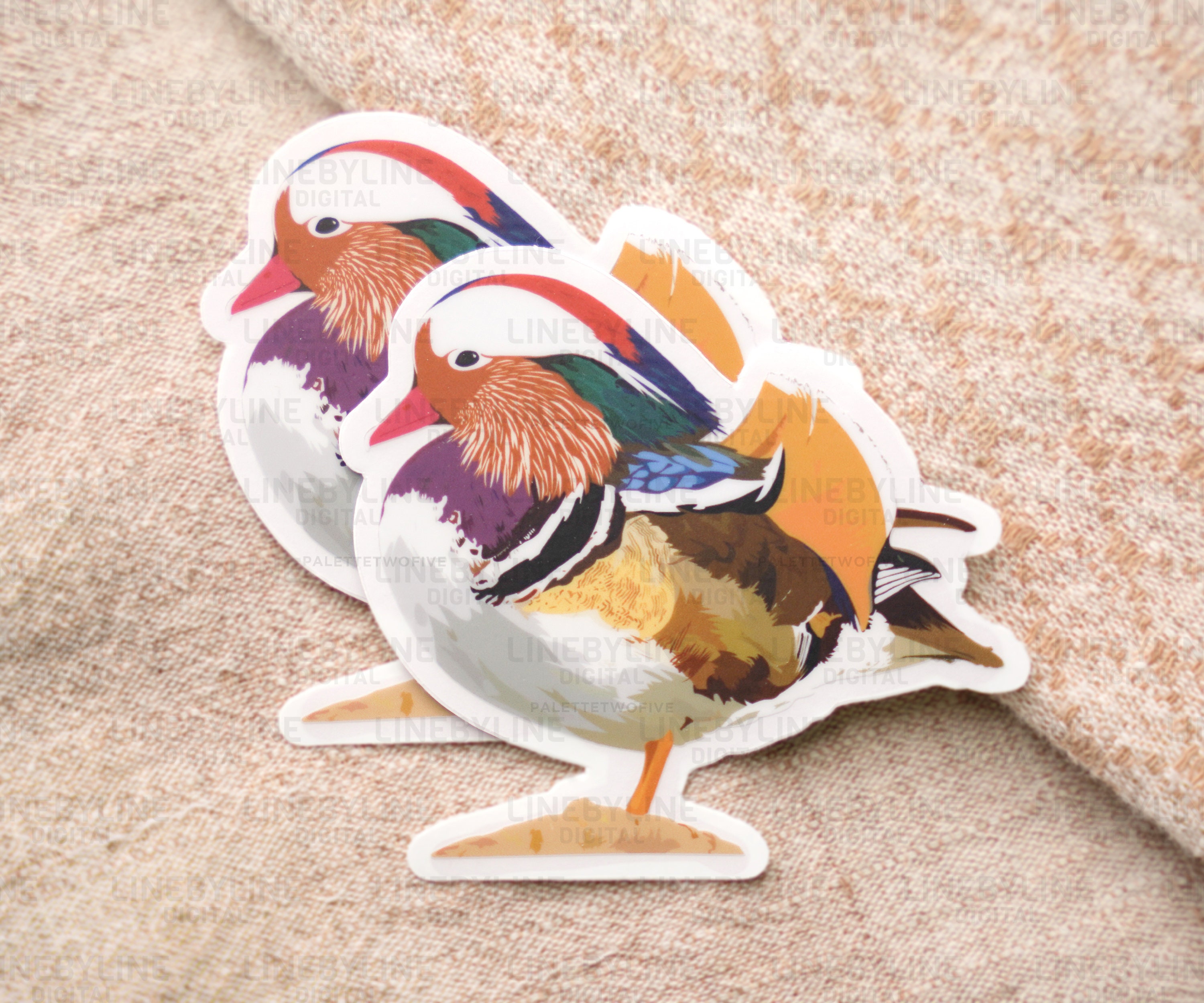 Mandarin Duck Sticker Mandarinduck Decal Cute Animal - Etsy