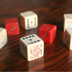 Set of 5 Vintage Bakelite Dice Mid Century Modern Playing | Etsy