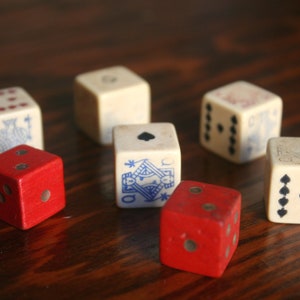 Set of 5 Vintage Bakelite Dice Mid Century Modern Playing | Etsy