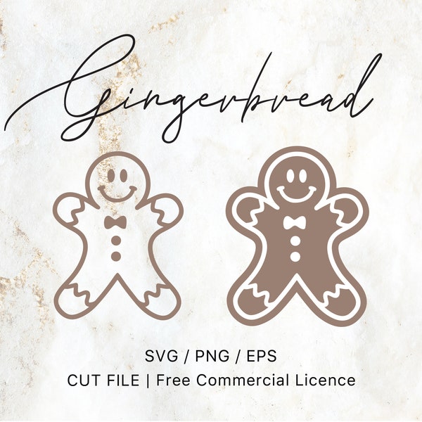 Gingerbread Svg - Etsy
