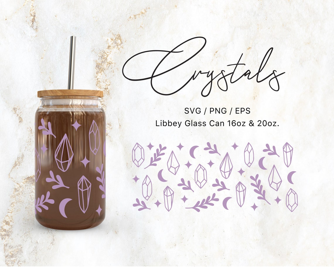 Libbey Glass 16oz 20oz Crystal Svg Files for Cricut Studio & - Etsy