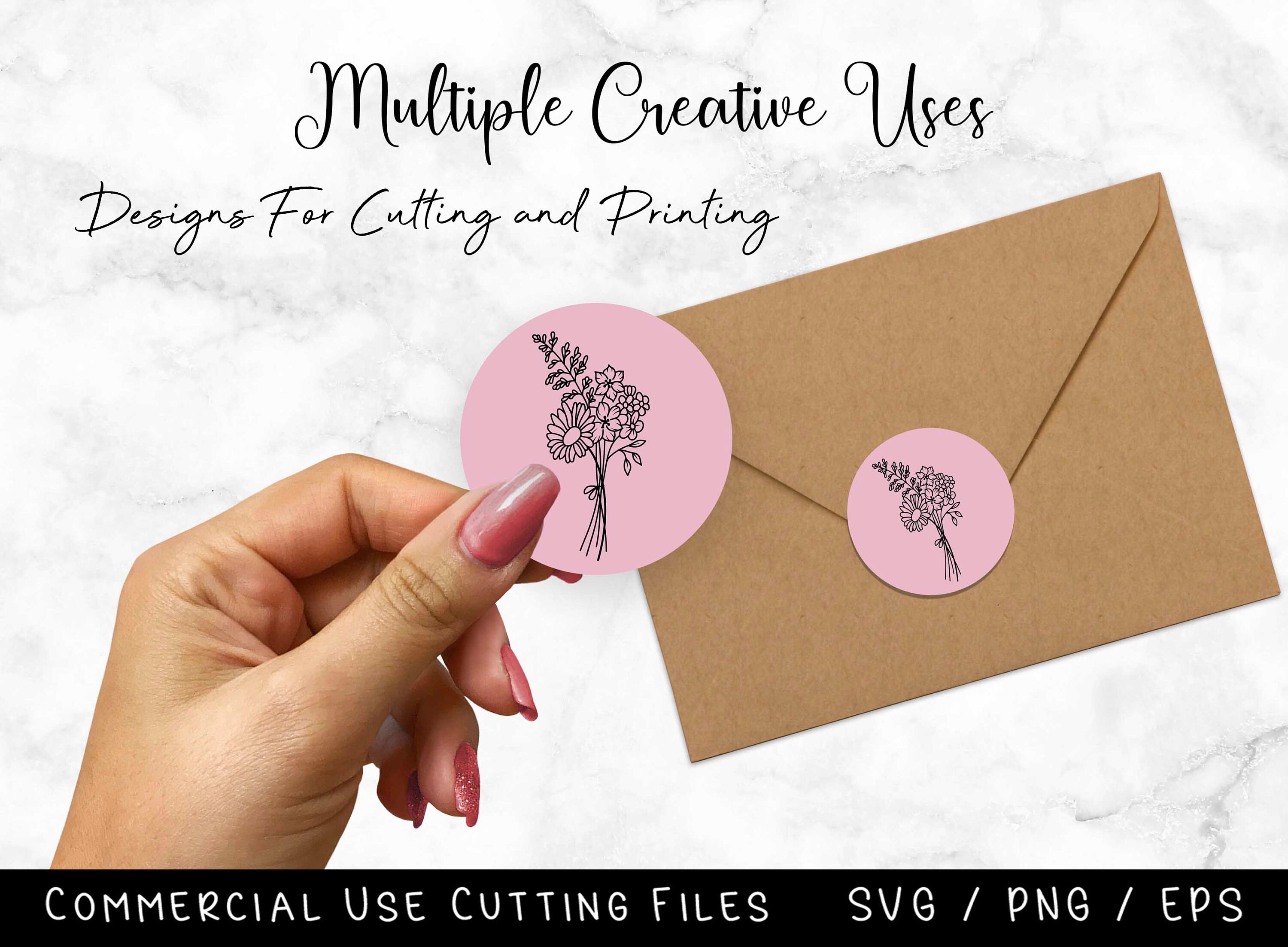 Delicate Line Art Wild Flower Bundle Svg Files for Cricut & - Etsy
