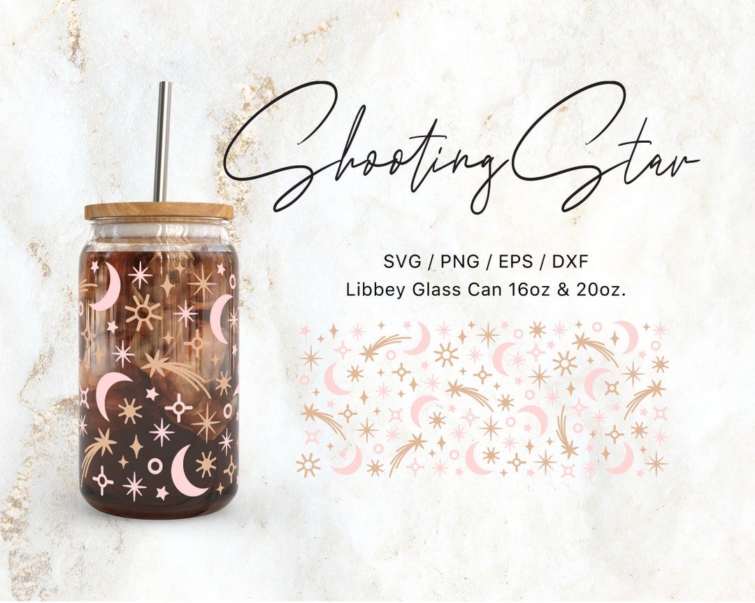 Libbey Glass 16oz | 20oz Shooting Star Svg Files for Cricut ...