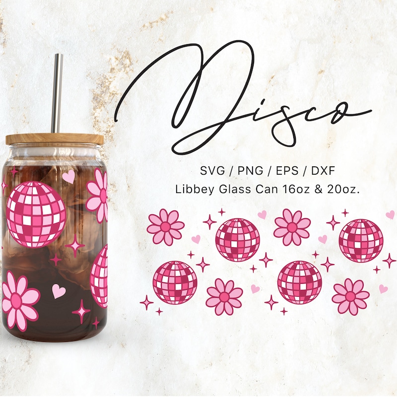 Cup Wrap Disco Svg - Etsy