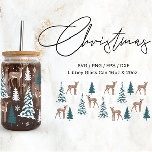 Libbey Glass 16oz | 20oz Winter Doe Svg Files for Cricut & Silhouette ...